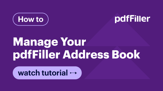 Manage Your Account - Video Tutorials | pdfFiller