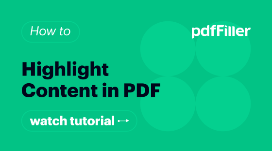 pdfFiller Editor - Video Tutorials | pdfFiller