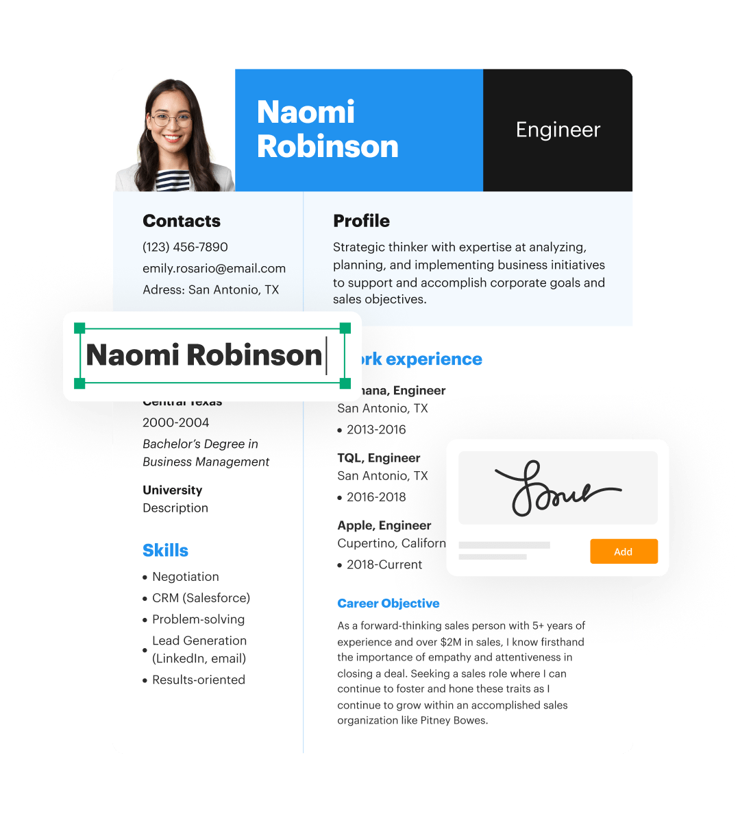 Event Staff Resume generator tool with Customizable PDF Templates ...