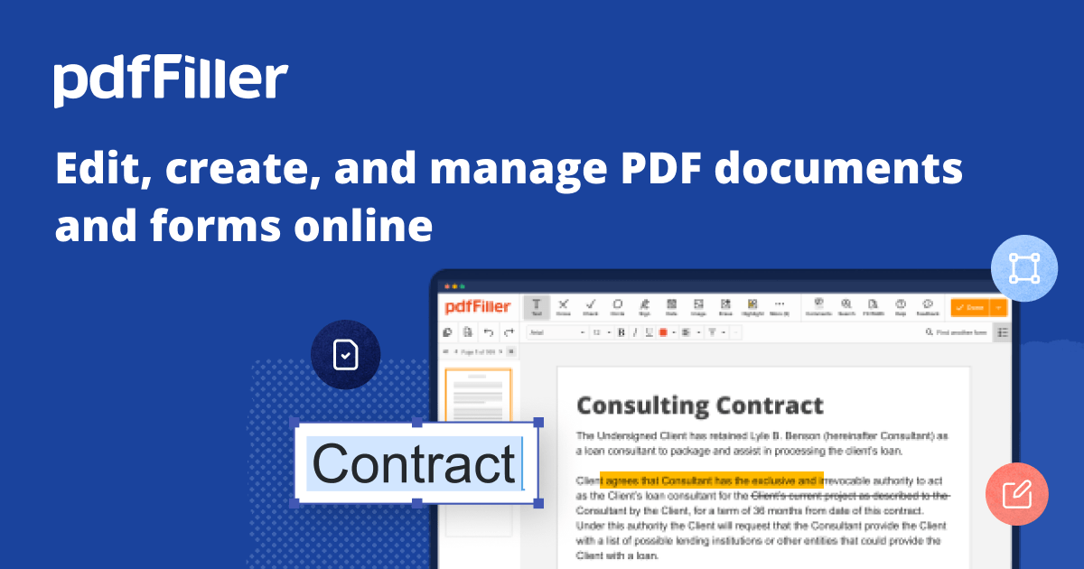 pdfFiller: All-in-One PDF Editing & Document Management Solution
