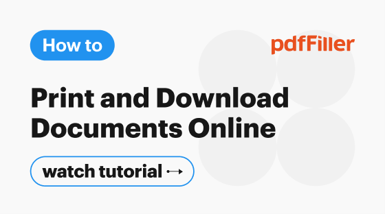 Print, Download, Send Documents - Video Tutorials | pdfFiller