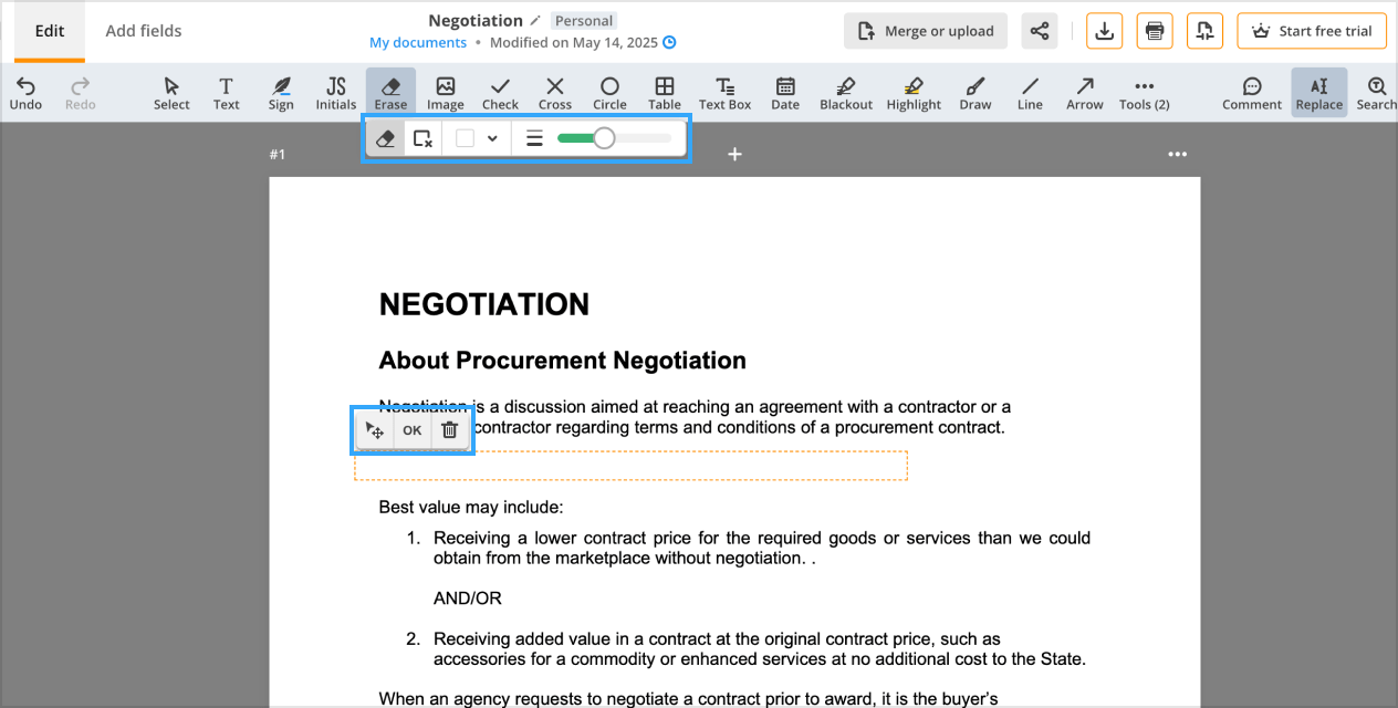 Delete Text In PDF Online | pdfFiller