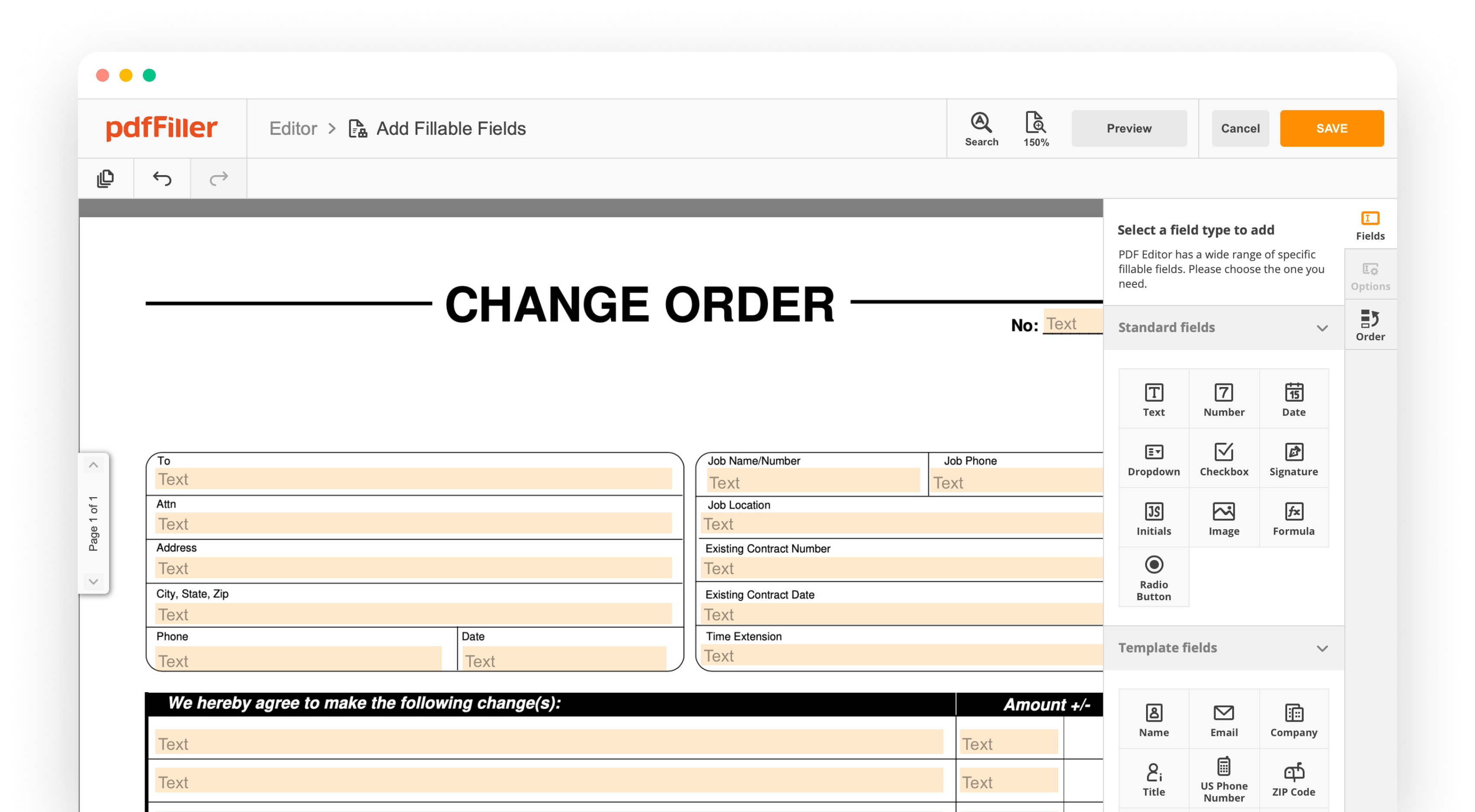 Change order approval workflow | pdfFiller