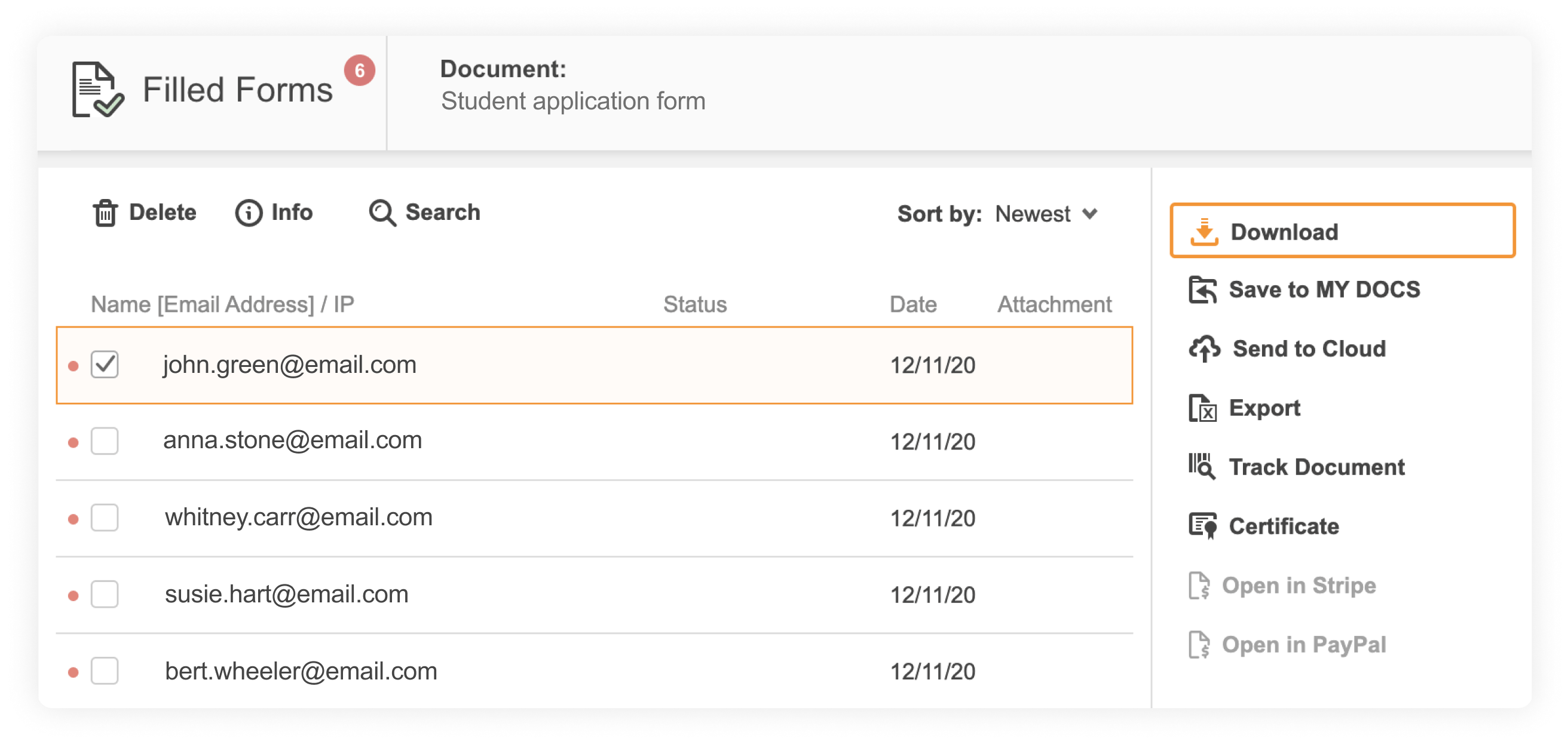 Application processes workflow in education | pdfFiller