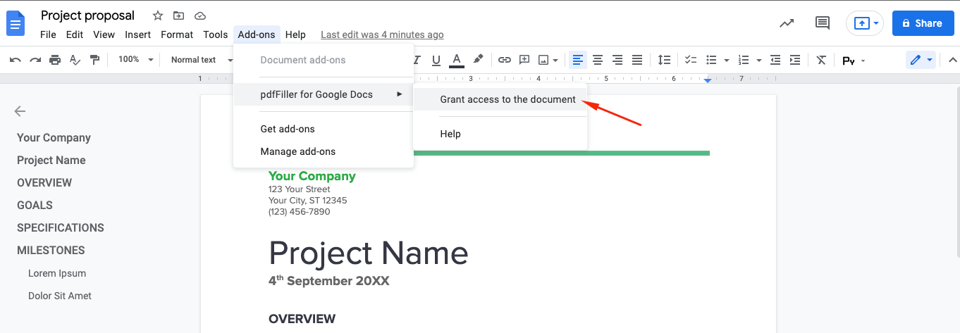 Convertir Google Docs en PDF | pdfFiller