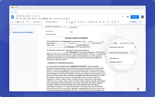 Convertir Google Docs en PDF | pdfFiller